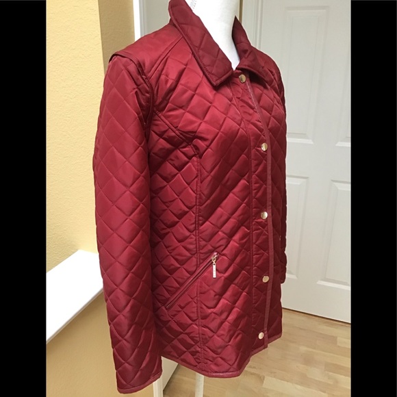 IMAN | Jackets & Coats | Iman Burgundy Convertible Jacket | Poshmark